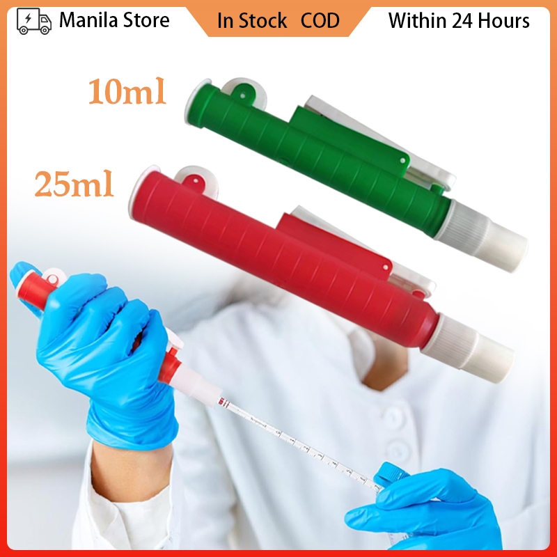 Laboratory Pipette Pump 10/25ML One-Hand Pump Filler For Liquid ...