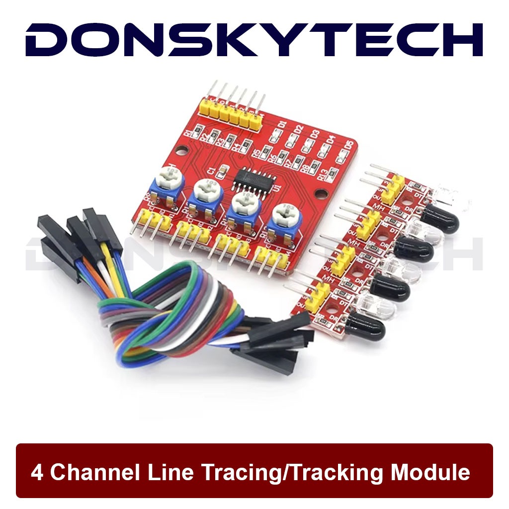 4 Channel Line Tracking Tracing Module / Four Channel Infrared Obstacle ...