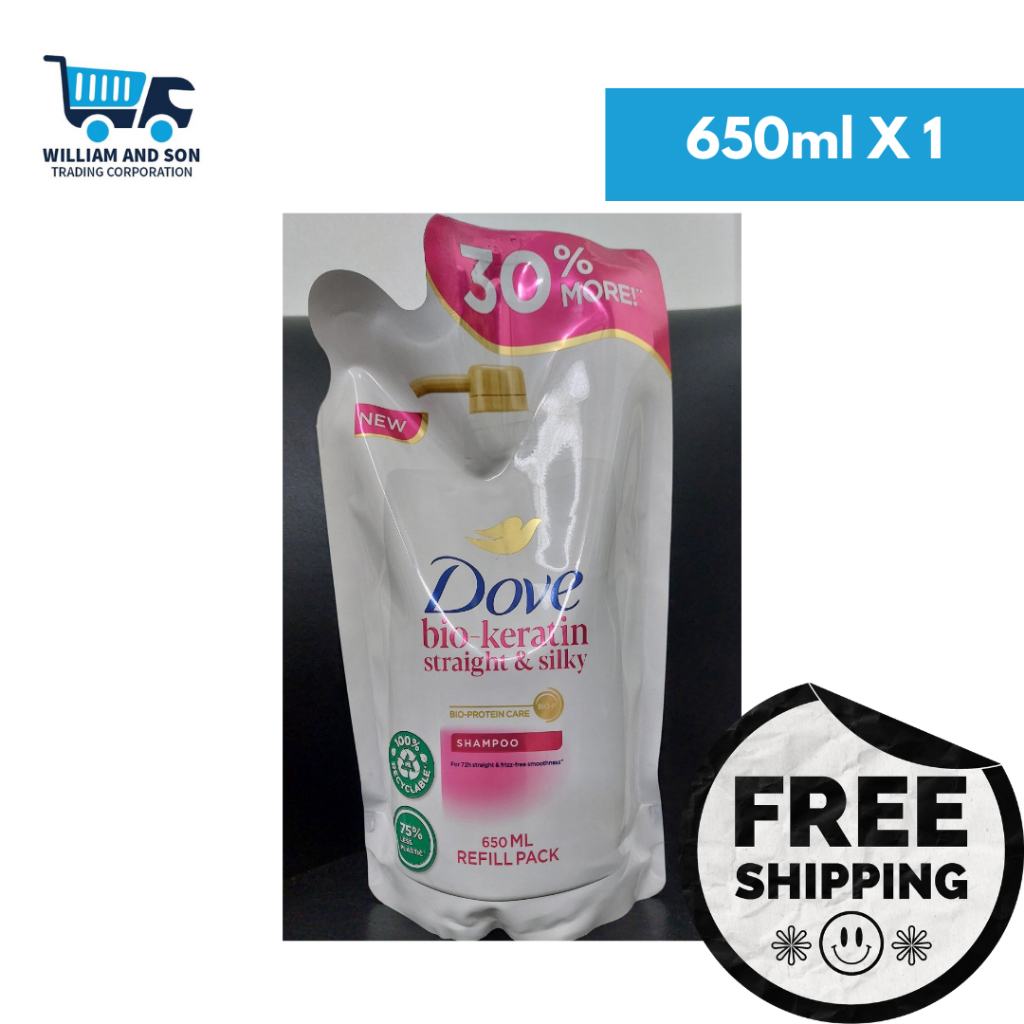 Dove Keratin 650ml Refill Shampoo PINK | Shopee Philippines