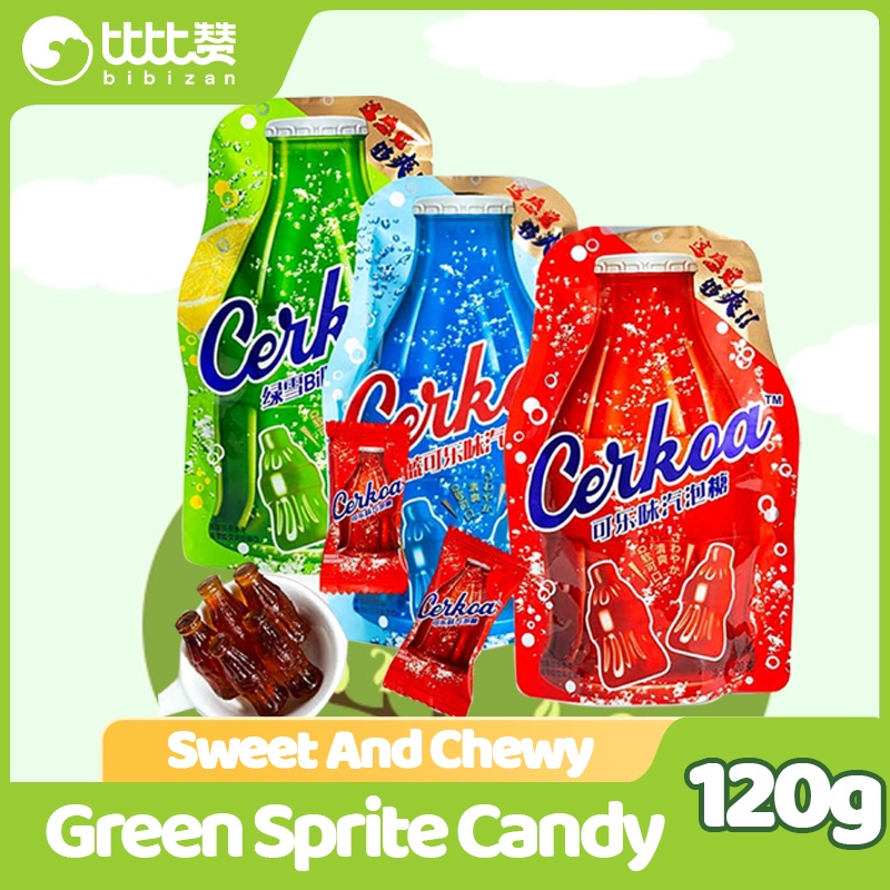 BIBIZAN Green Sprite Flavor Gummy Candy Soft And Chewy Chinese Snack ...