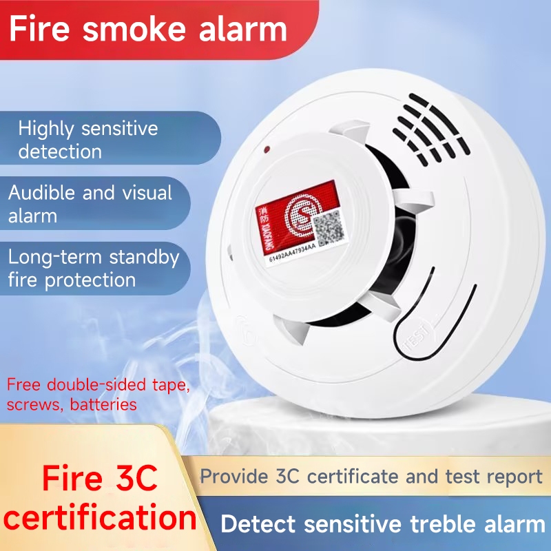 Portable Smoke Detector Fire Alarm Photoelectric Sensitive Sensor Smoke ...