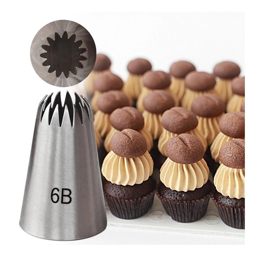 Piping Tip 6B star nozzle tip icing tips | Shopee Philippines