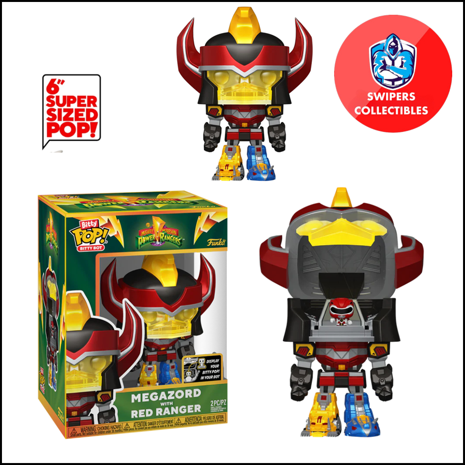 Funko Pop Megazord with Red Ranger Bitty Pop Power Rangers | Shopee ...