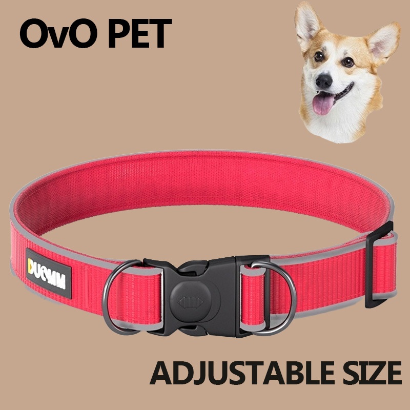 Reflective Anti-Escape Large Dog Collar Adjustable Nylon Collar for ...