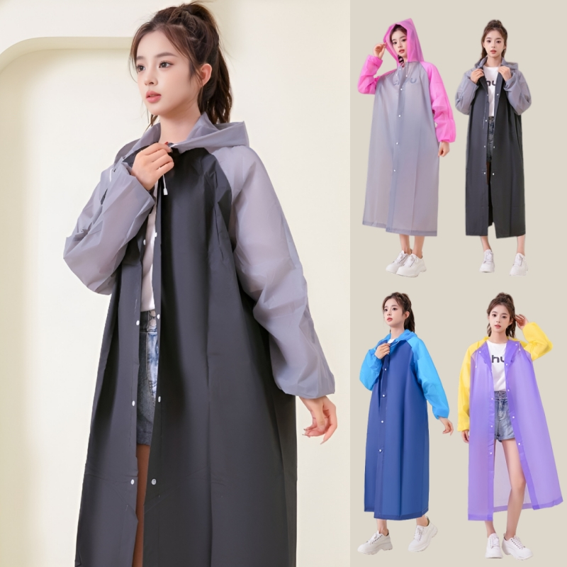 EVA Raincoat New Color Collision Unisex Raincoat Adult Raincoat With ...