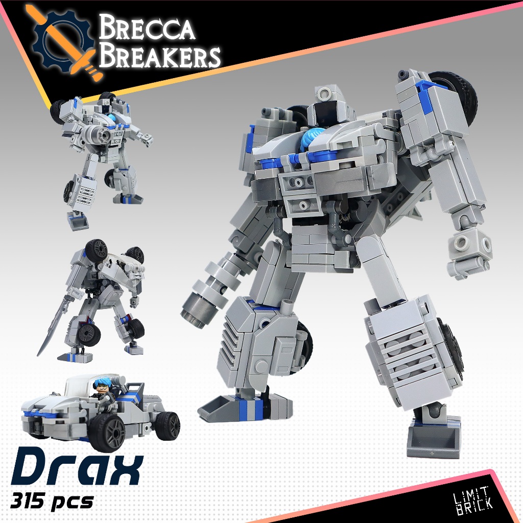 Brecca Breakers Drax Transformers Building Blocks MOC Brick Robot Mech ...