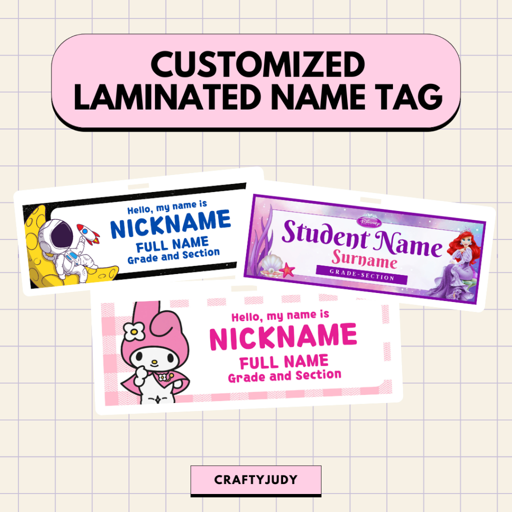 Customized Laminated Name Tag | Shopee Philippines
