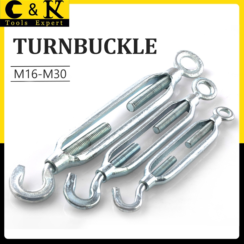 Turnbuckle 20mm,22mm,24mm,28mm,30mm Heavy Duty Hook Eye Galvanized Open ...