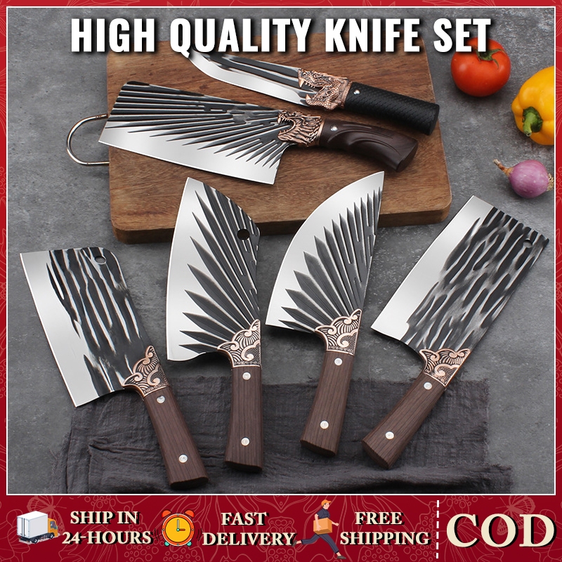 Hand Forged Kitchen Knife Stainless steel sharp kitchen knife Butcher ...