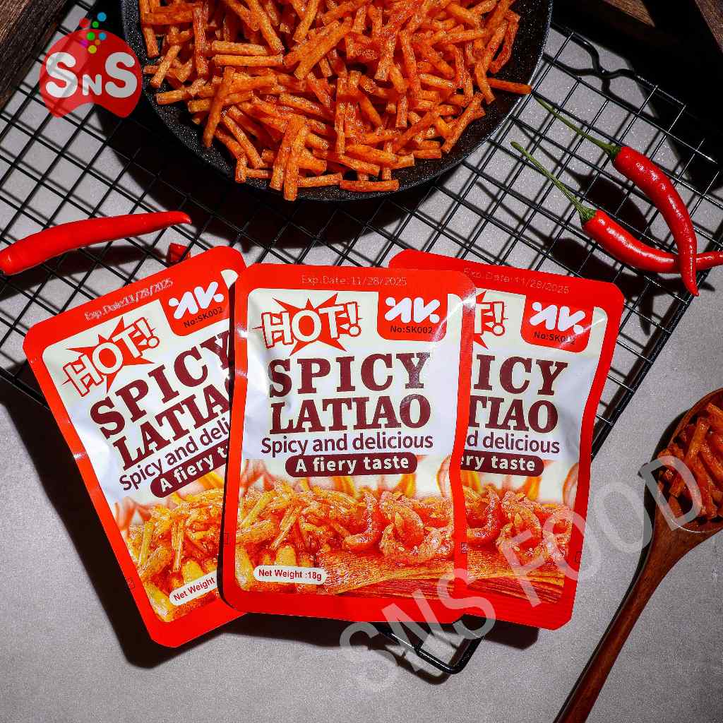 30 Pieces HOT ! Spicy Latiao Spicy And Delicious A Fiery Taste 3 Various Shapes Individually ...