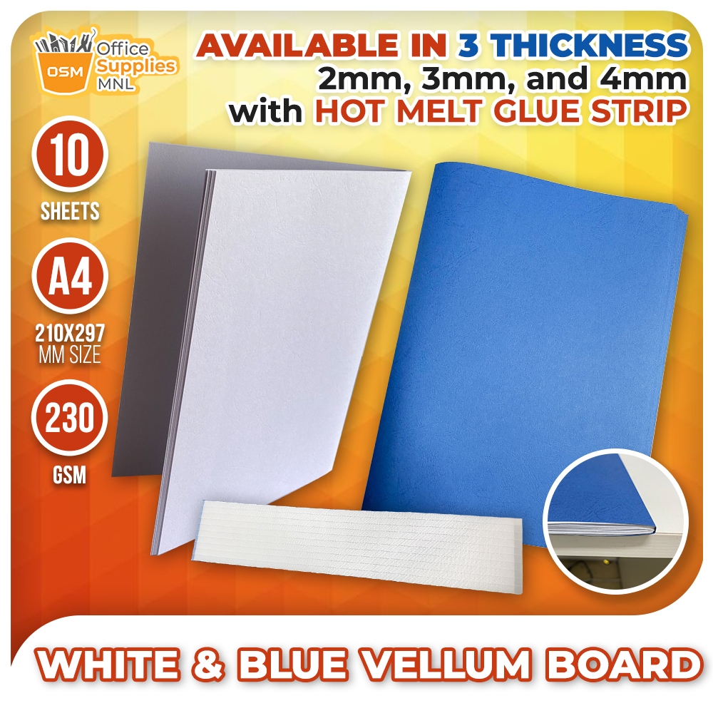 10Pcs Morocco Board A4 with Hot Melt Strip Thermal Binding Covers, 2mm ...