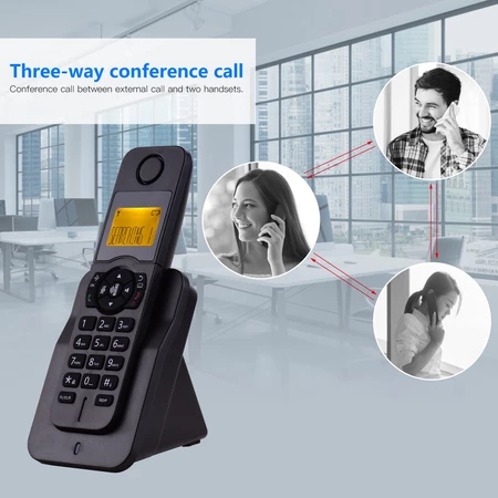 D1005 Cordless Telephone Digital Landline Speaker Office Home Telephone Wireless Landline ...