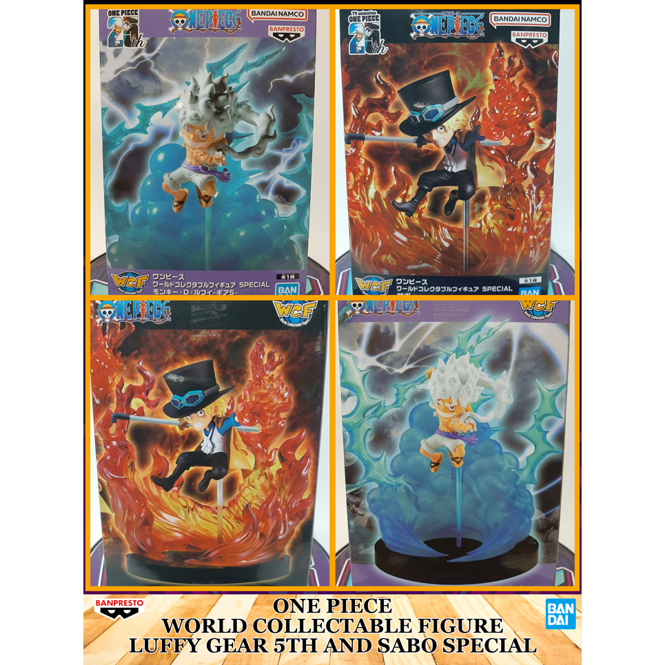 ONE PIECE WORLD COLLECTABLE FIGURES (WCF) MONKEY D. LUFFY GEAR 5 & SABO ...