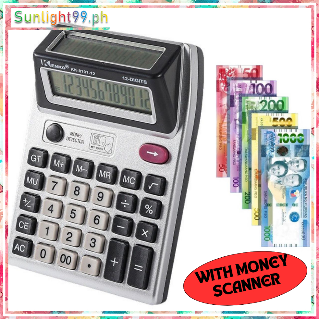 big calculator with led lights dual display calculator with money ...