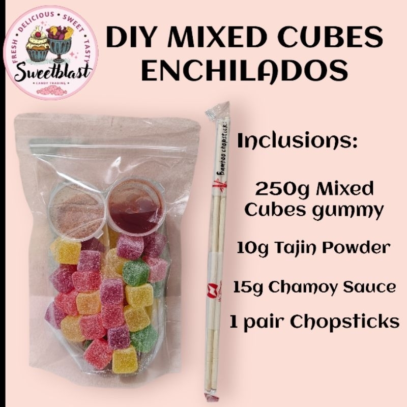 DIY Enchilados Mixed Cubes Gummies Candy #Chamoy #Tajin | Shopee ...
