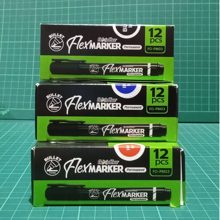 * WHOLESALE ONLY * FlexOffice FlexMarker Permanent Marker FO-PM03 1.5MM ...