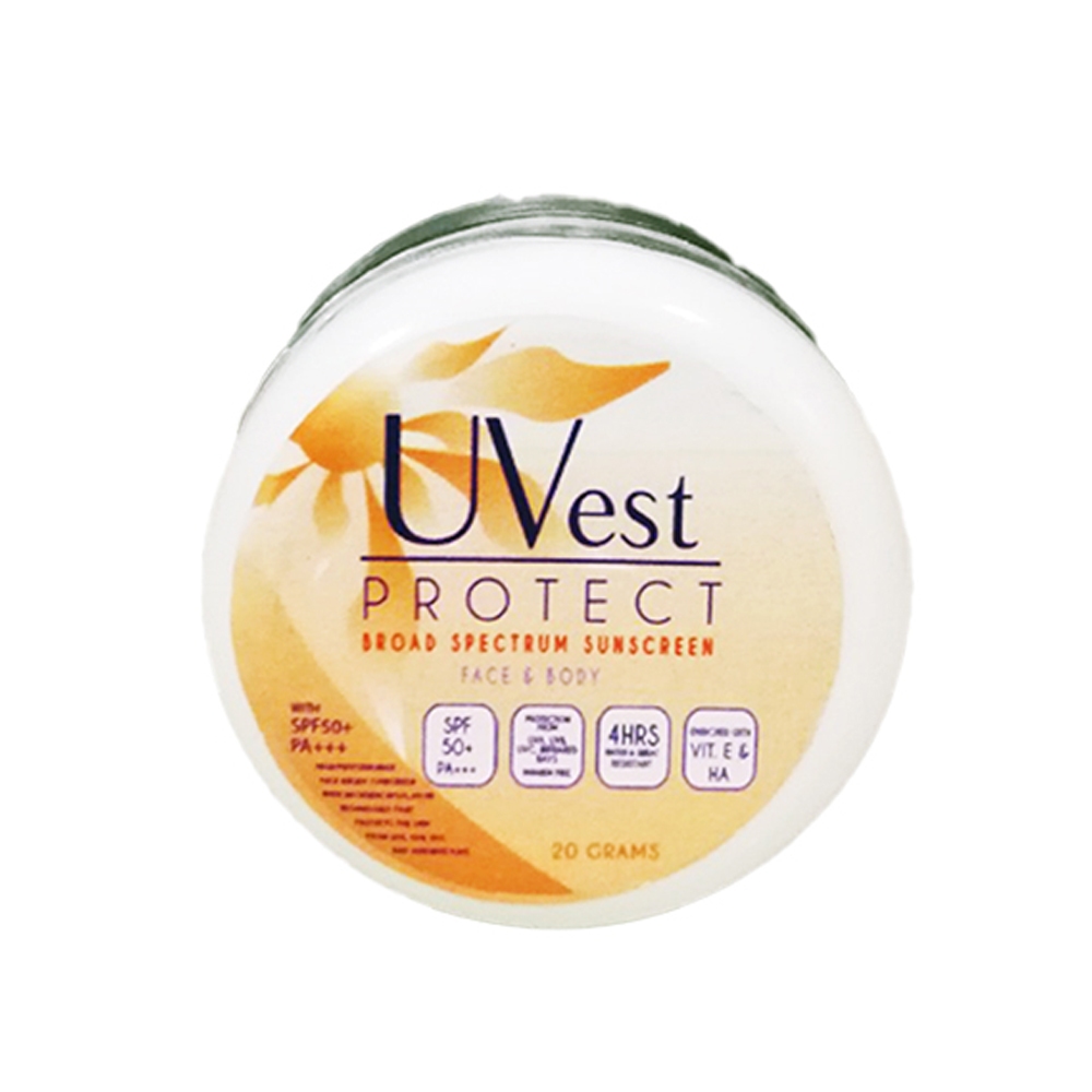 Uvest Protect Broad Spectrum Sunscreen 20g SPF50+ | Shopee Philippines