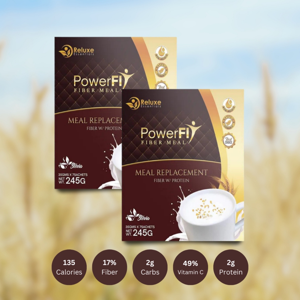 SET OF 2 POWERFIT FIBER MEAL BREAKFAST W/OATS BETA GLUCAN ORGANIC 7 ...