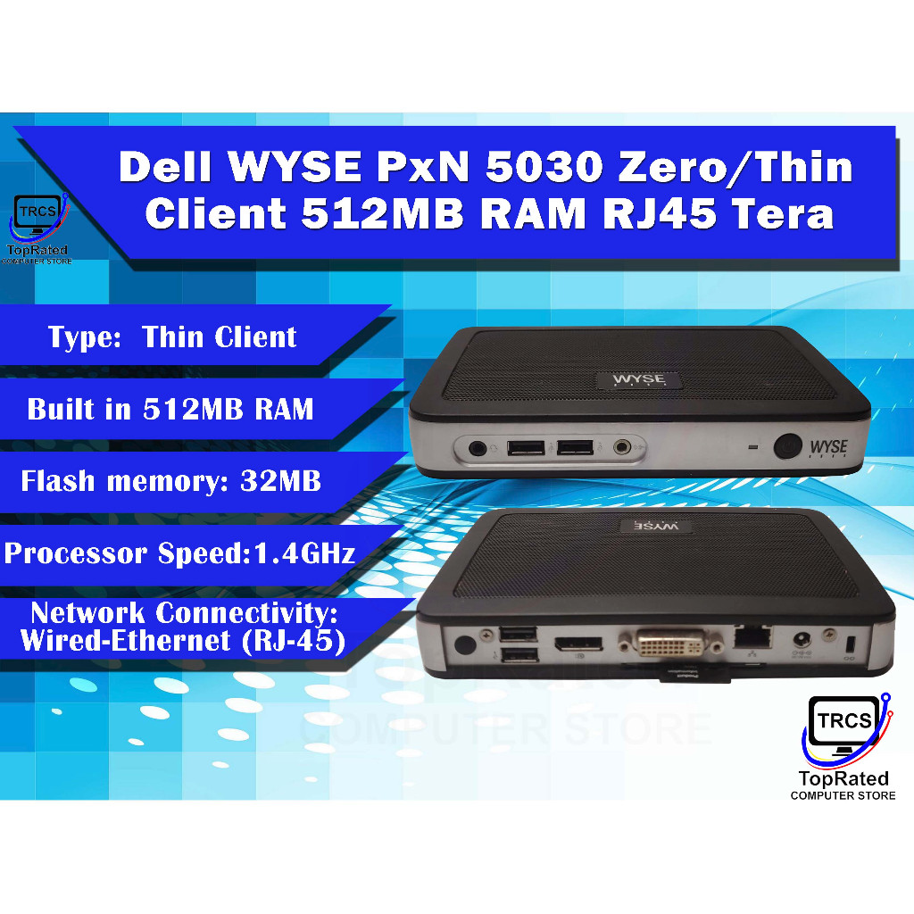 Dell Wyse Zero Thin Client PxN 909569-01L P25 Zero Client RJ45 512MB ...