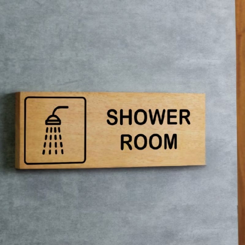 SHOWER ROOM SIGNAGE SIGN Wood Wall Sign | Shopee Philippines
