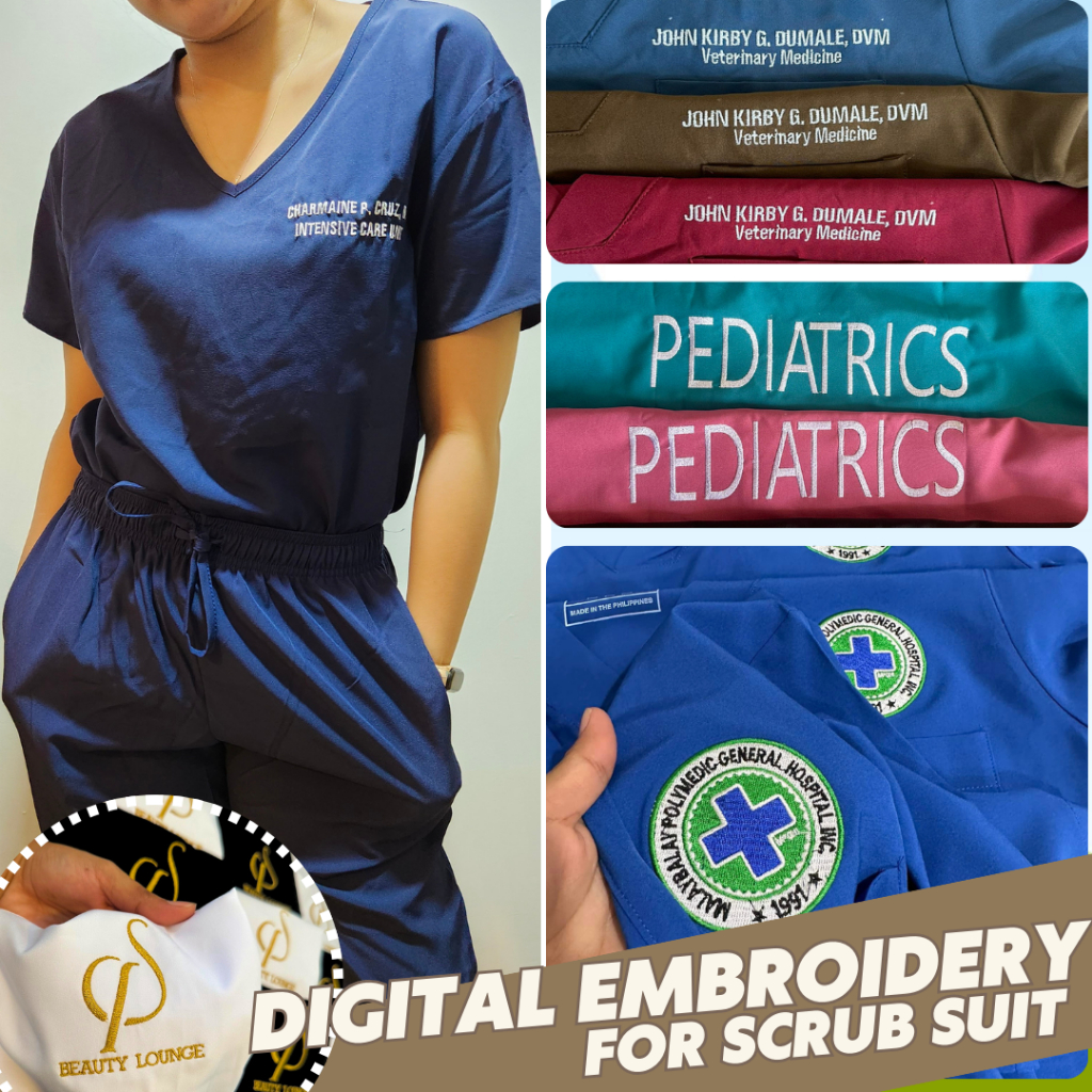 HTP Basics Scrub Suit EMBROIDERY ONLY. (Need din po mag purchase ng ...