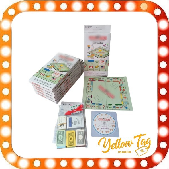 ⚡Mini Edition Monopoly Mini Travel Card Fun Family Cardgame⚡ | Shopee ...