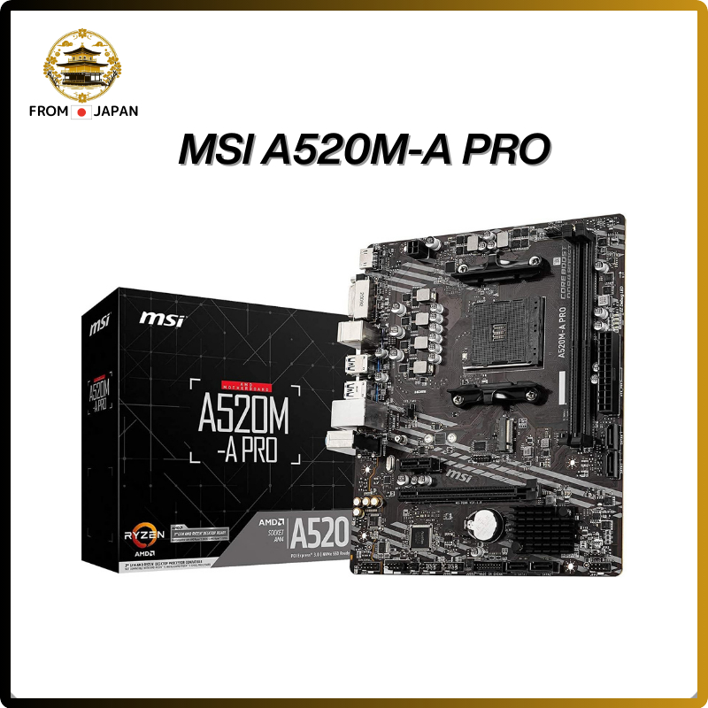 MSI A520M-A PRO Micro ATX Motherboard Compatible with Ryzen 5000 Series ...