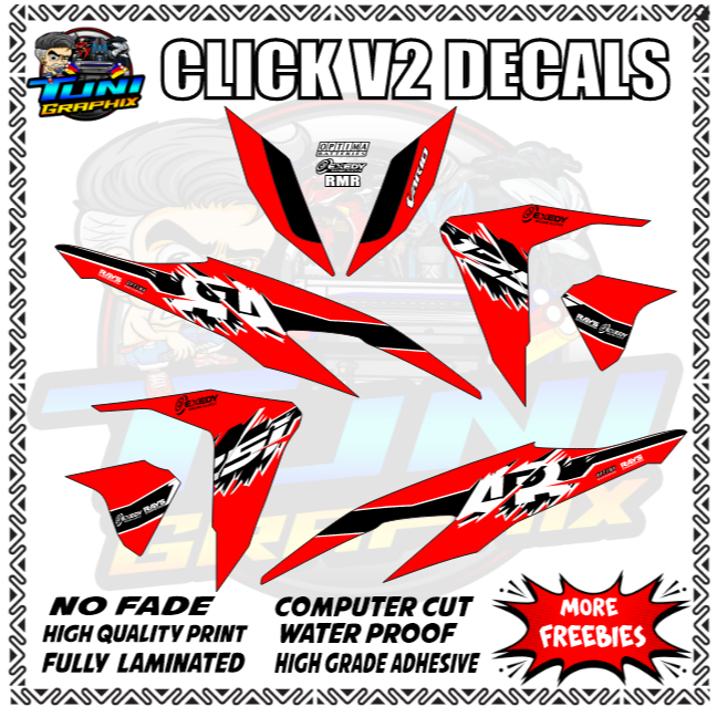 CLICK 125 V2 VARIO V2 MITSUBISHI LANCER RACING CONCEPT DECALS | Shopee ...
