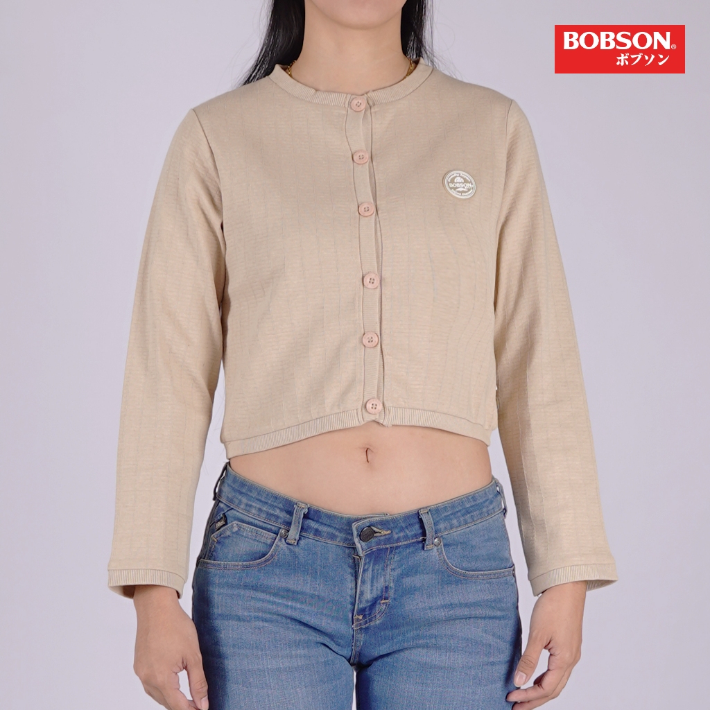 Bobson Japanese Ladies Basic Jacket Crop Fit 161582-U (Beige) | Shopee Philippines