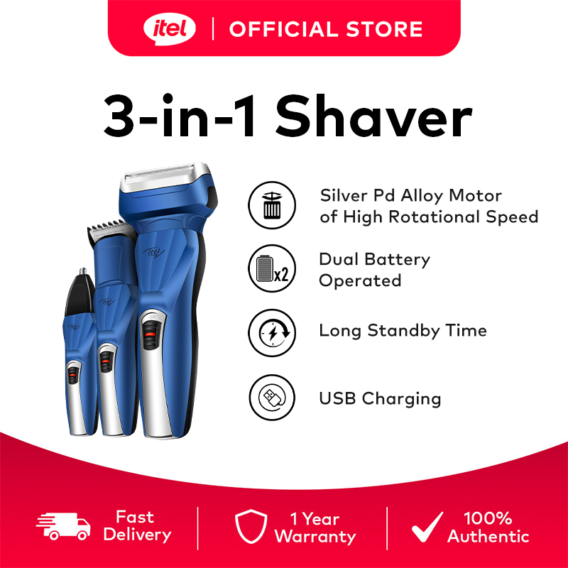 itel 3-in-1 Multi-functional Shaver Razor Hair Clipper Nose Hair ...