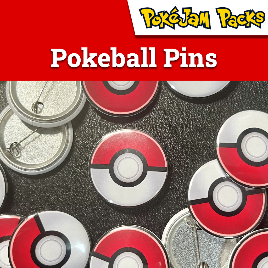 Pokeball Button Pin - 1.25in / 32mm Diameter - Pokemon Accessory Fan ...