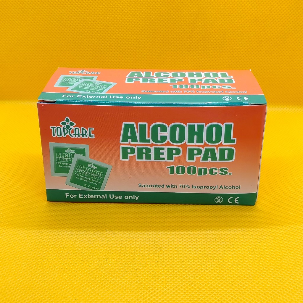 TopCare Sterile Alcohol Prep Pads saturated with 70% Isopropyl Alcohol- sold per 5pcs or 10pcs ...