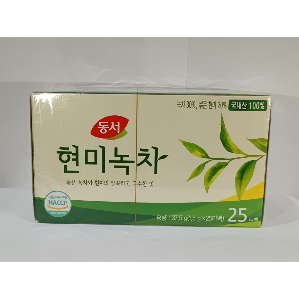 DONGSUH Korean Brown Rice Green Tea 1.5g x 25 tea (bags) | Shopee ...