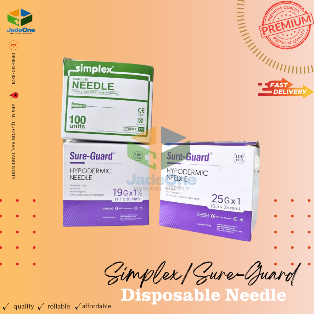 SIMPLEX/SURE-GUARD Disposable Needle Sterile (100's/Box) | Shopee ...