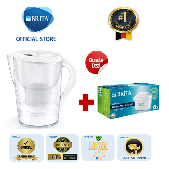 Brita Marella Blue XL 3.5L with Maxtra PRO Filter (Pack of 6) Bundle Deal | Shopee Philippines