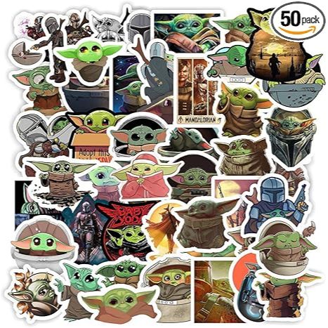 50pcs Mandalorian Grogu Sticker Pack Waterproof-Scratchproof | Shopee ...