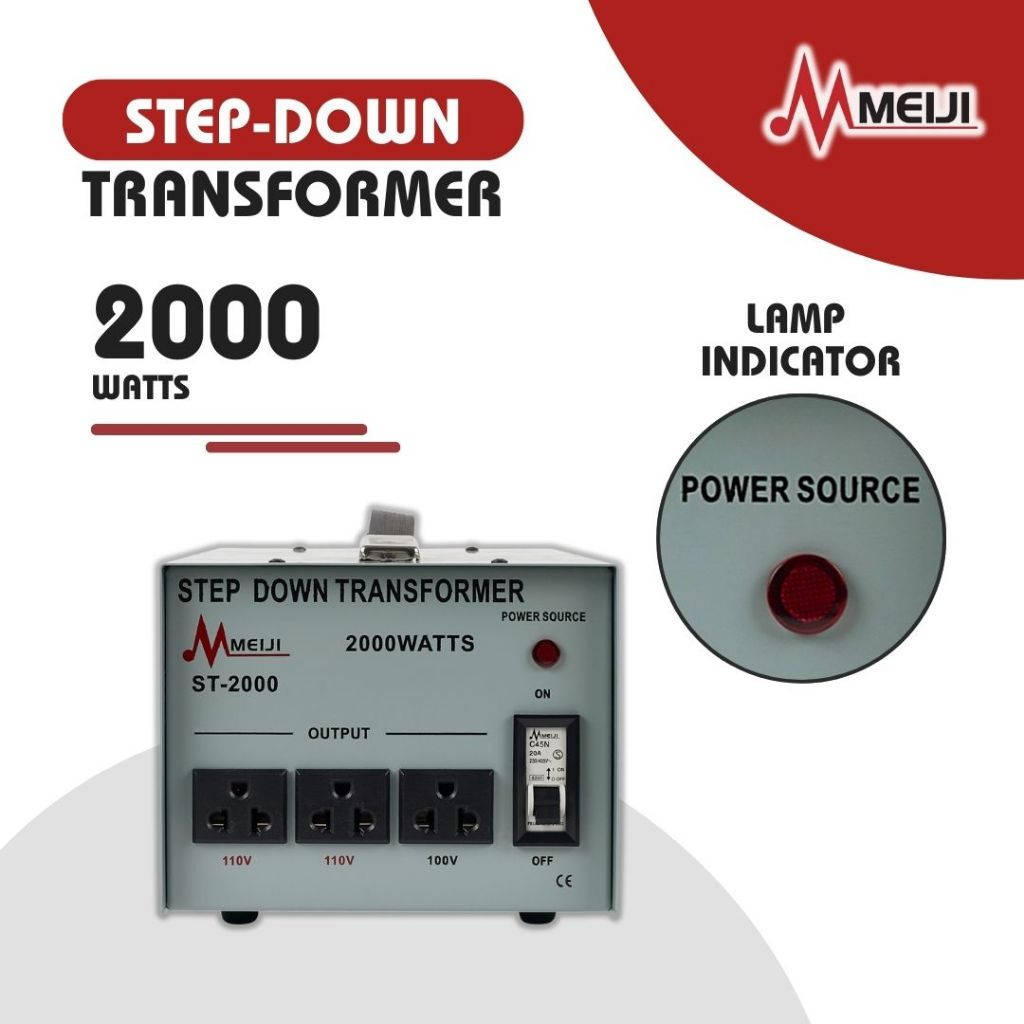 Meiji Step Down Transformer 2000 Watts Step-Down Transformers 2000 ...