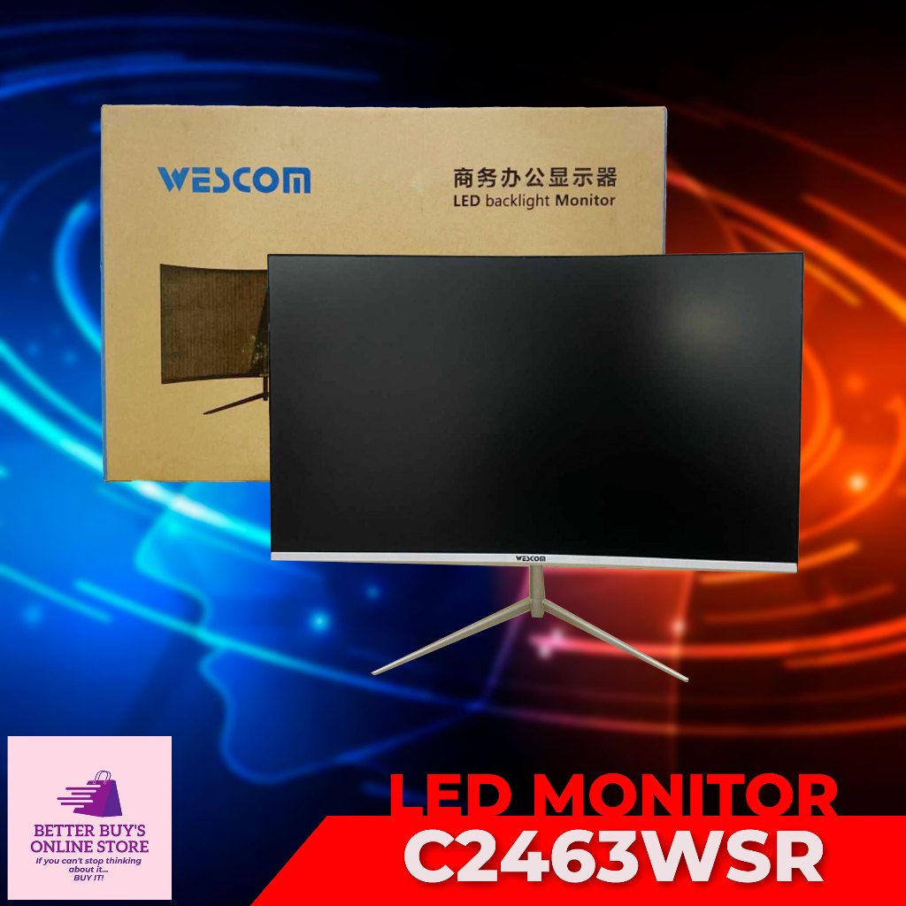 C2463WSR 24 inches MONITOR 1080P FHD 75HZ VA PANEL Curved Monitor ...