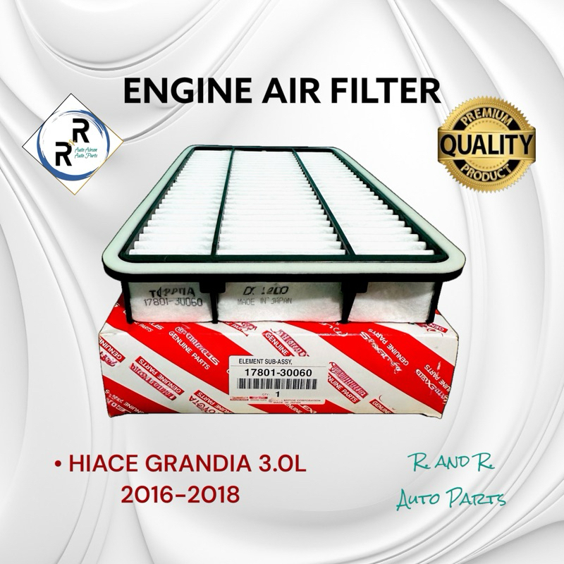 HIACE AIR FILTER HIACE GRANDIA AIR FILTER 3.0L 2016-2018 HIACE ENGINE ...