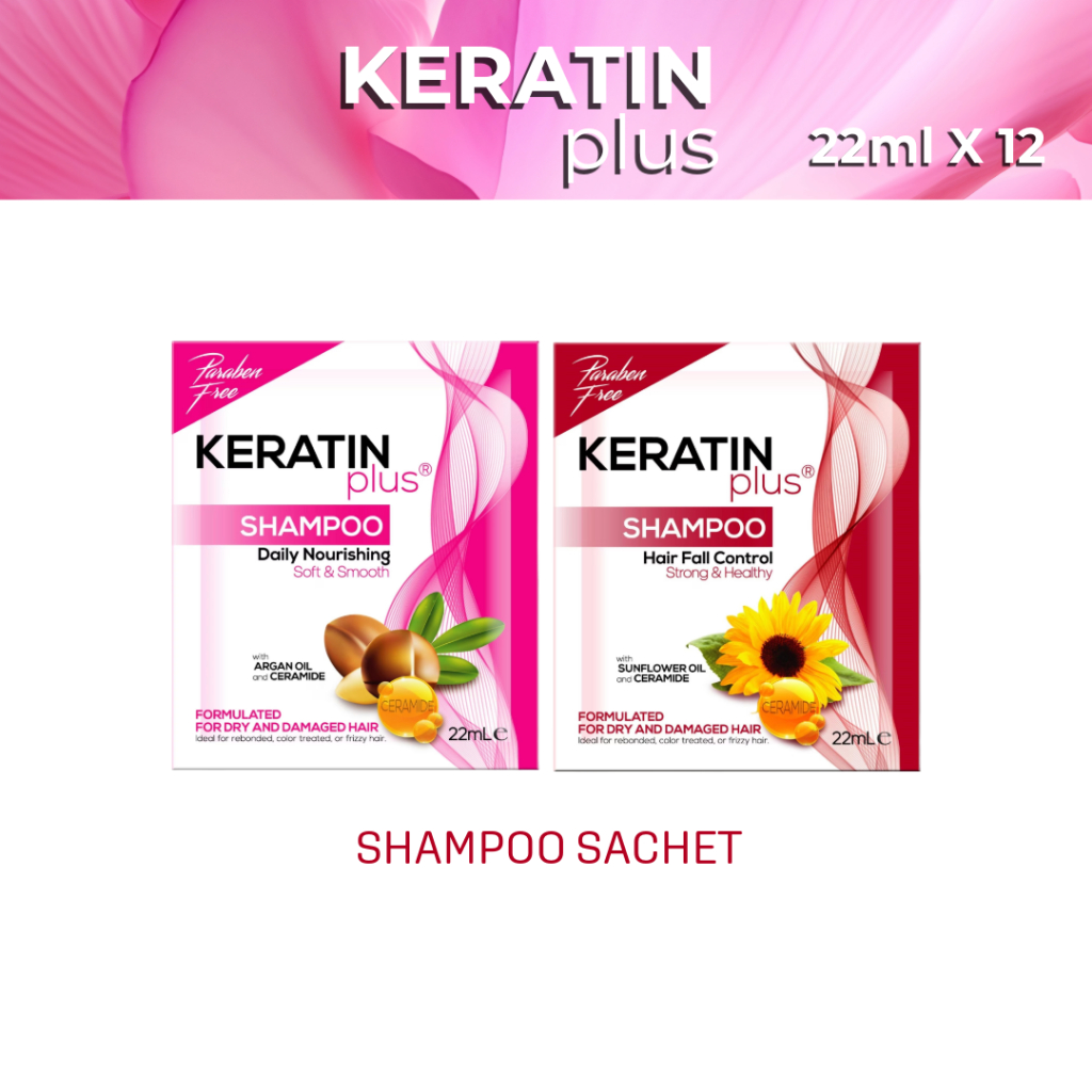 Keratin Plus Shampoo Sachet 22mlx12 | Shopee Philippines
