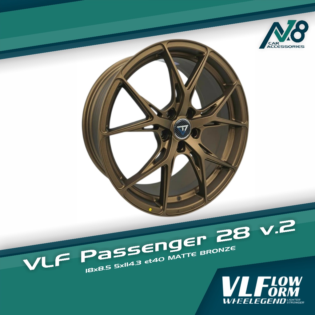 VLF 28 v.2 18x8.5 5x114.3 et40 Matte Bronze Genuine | Shopee Philippines