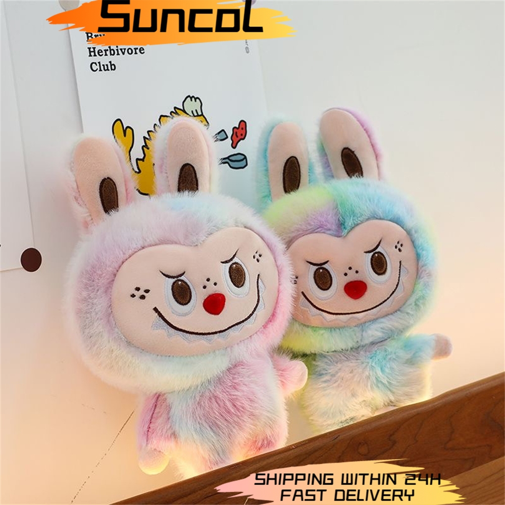 20cm/35cm Tie Dye Labubu Doll Stuffed Toys for Girls Boys Kids Dyeing ...