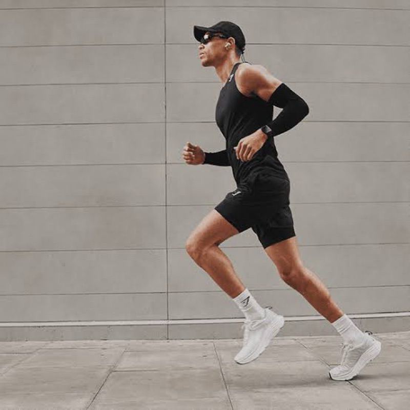 Gymshark Running/Cycling Sock All Nylon Spandex Elastic Fabric Anti ...