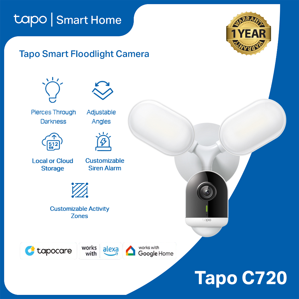 TP-Link Tapo Official | TP-Link | C720 | Smart Floodlight | Camera ...