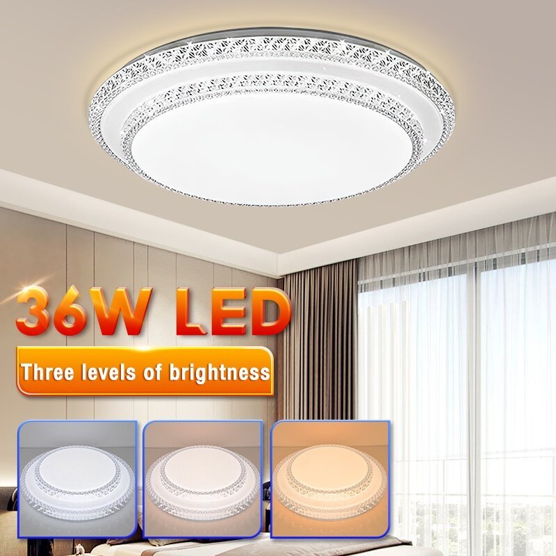LED ceiling light tri color Chandelier ceiling lamp living room bedroom ...