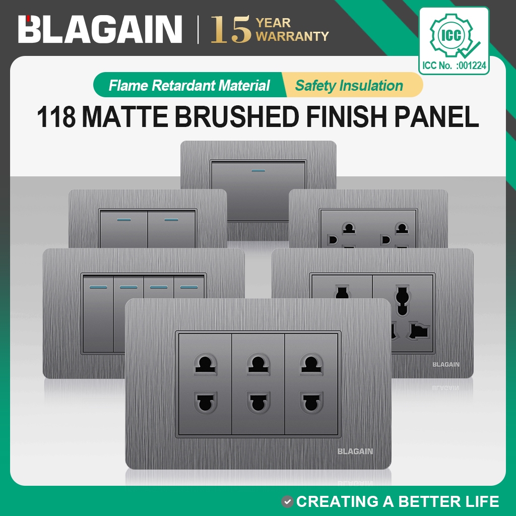 Blagain Wall Switch Outlet Wide Series Home Light Switch 1/2/3 Gang ...
