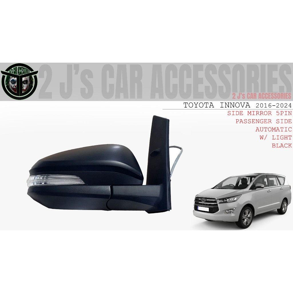 TOYOTA INNOVA 2016-2024 SIDE MIRROR ASSEMBLY/WITH SIGNAL LIGHT/5WIRES ...