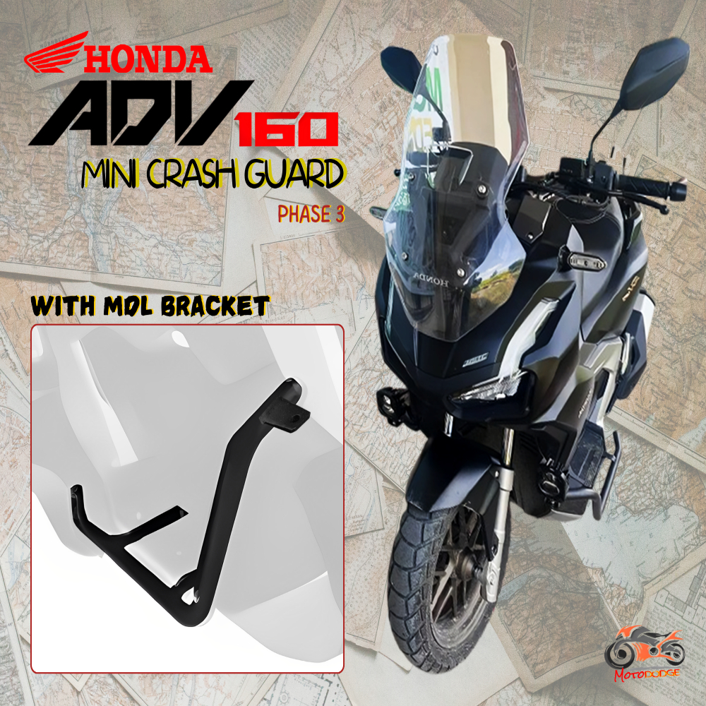HONDA ADV 160 - HEAVY DUTY MINI CRASH GUARD ( POWDER COAT ) - PHASE 3 | Shopee Philippines