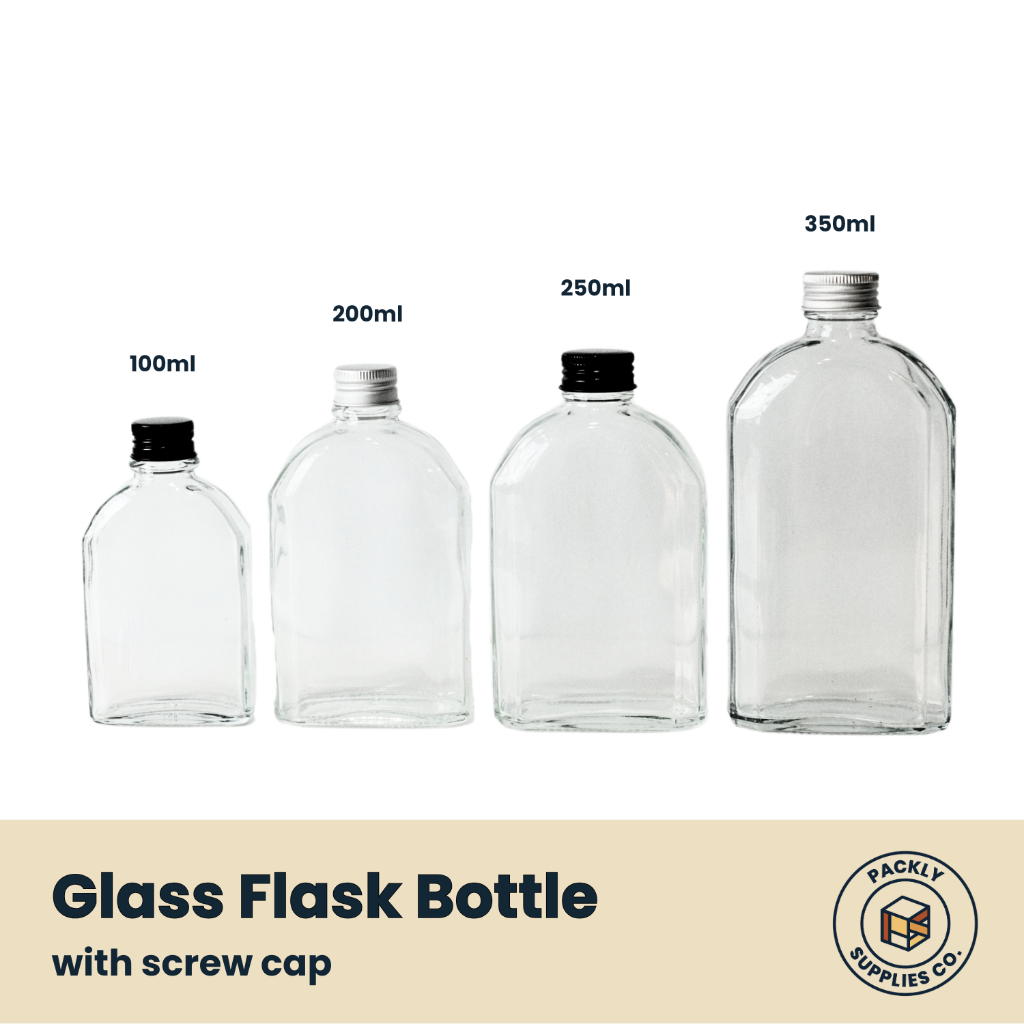 (1PC) Glass Flask Bottle with Screw Cap | Shopee Philippines