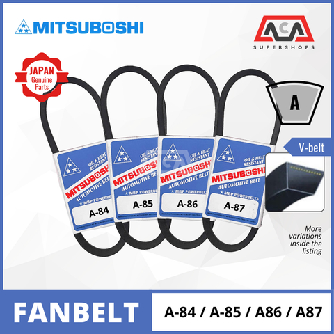 MITSUBOSHI FAN BELT, V-BELT, RADIATOR BELT, INDUSTRIAL BELT ( A-84 to A ...